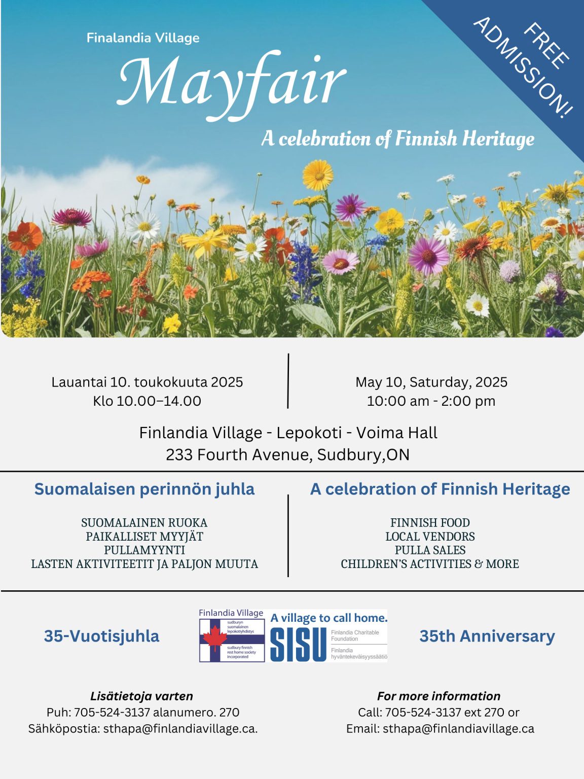 Join Us for Our 35th Annual Mayfair – Finlandiavillage